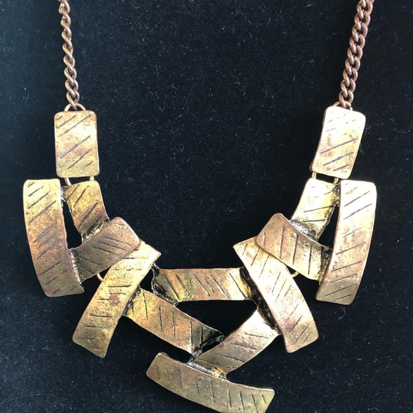 Jewelry | Funky Faux Antique Gold Scatter Necklace | Poshmark